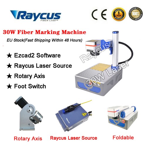 Foldable Raycus QS 30W 175*175mm Fiber Laser Marking Engraving Machine ...