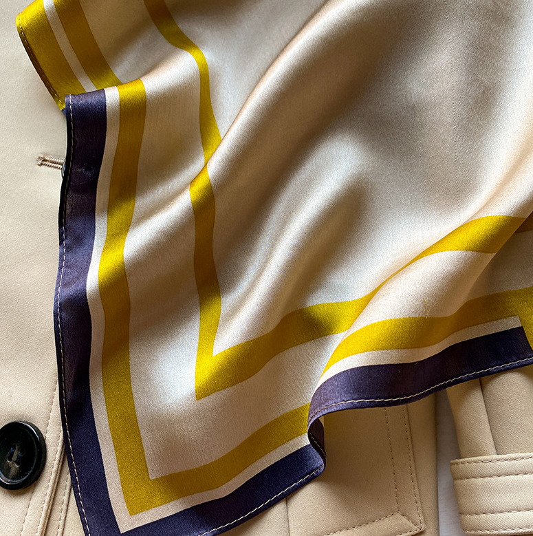 100% Mulberry Silk 20" Square Scarf Women Neckerchief Wrap pure color ...