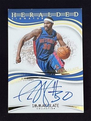 2023-24 Panini Immaculate Collection Rasheed Wallace Heralded Signature ...