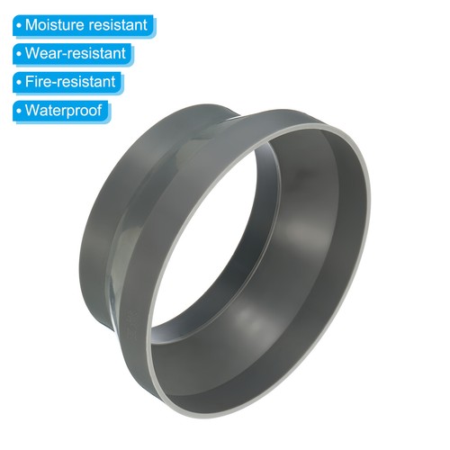 8" to 6" Duct Reducer Connector Heating Cooling Ventilation Tube Grey ...