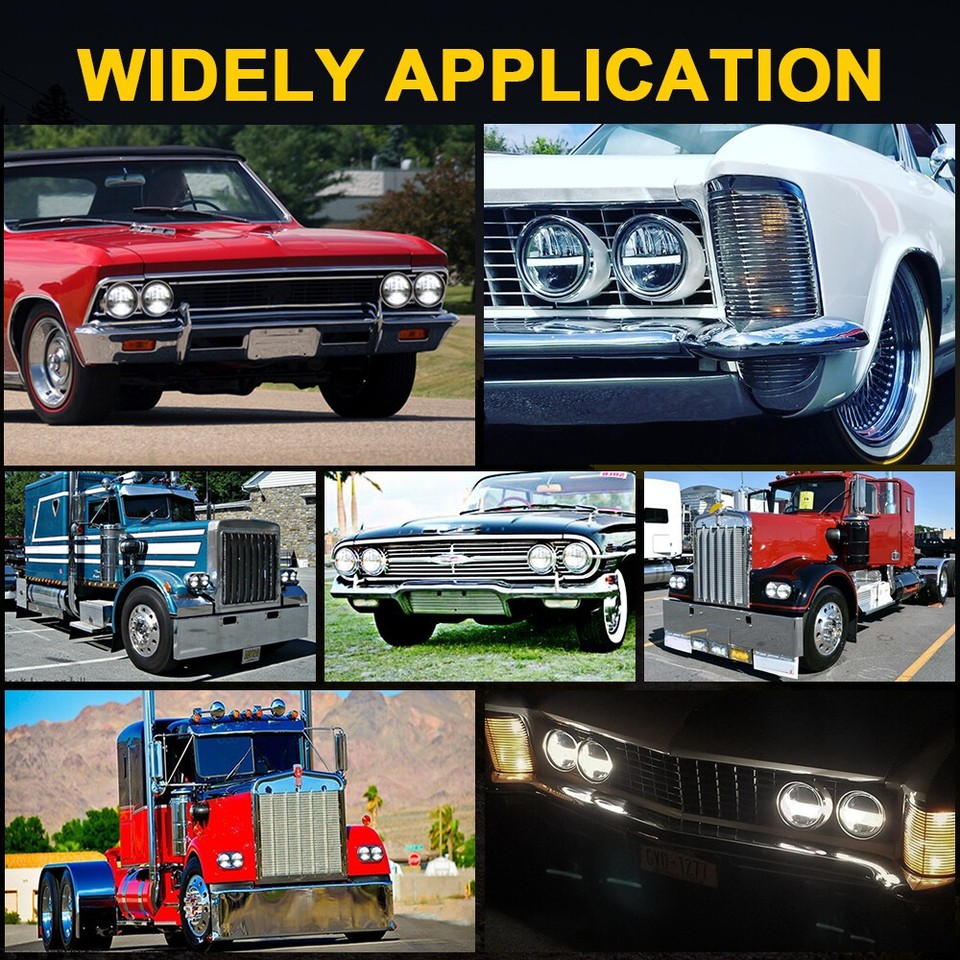 4pc 5.75" LED Headlights 6500K Hi/Lo Projector Refit For Chevy Corvette ...