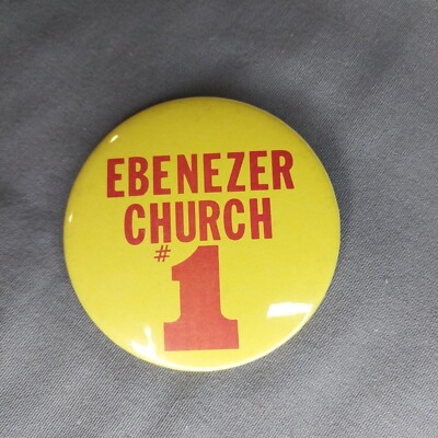 #1 Ebenezer Church 3" Yellow Red Button | eBay