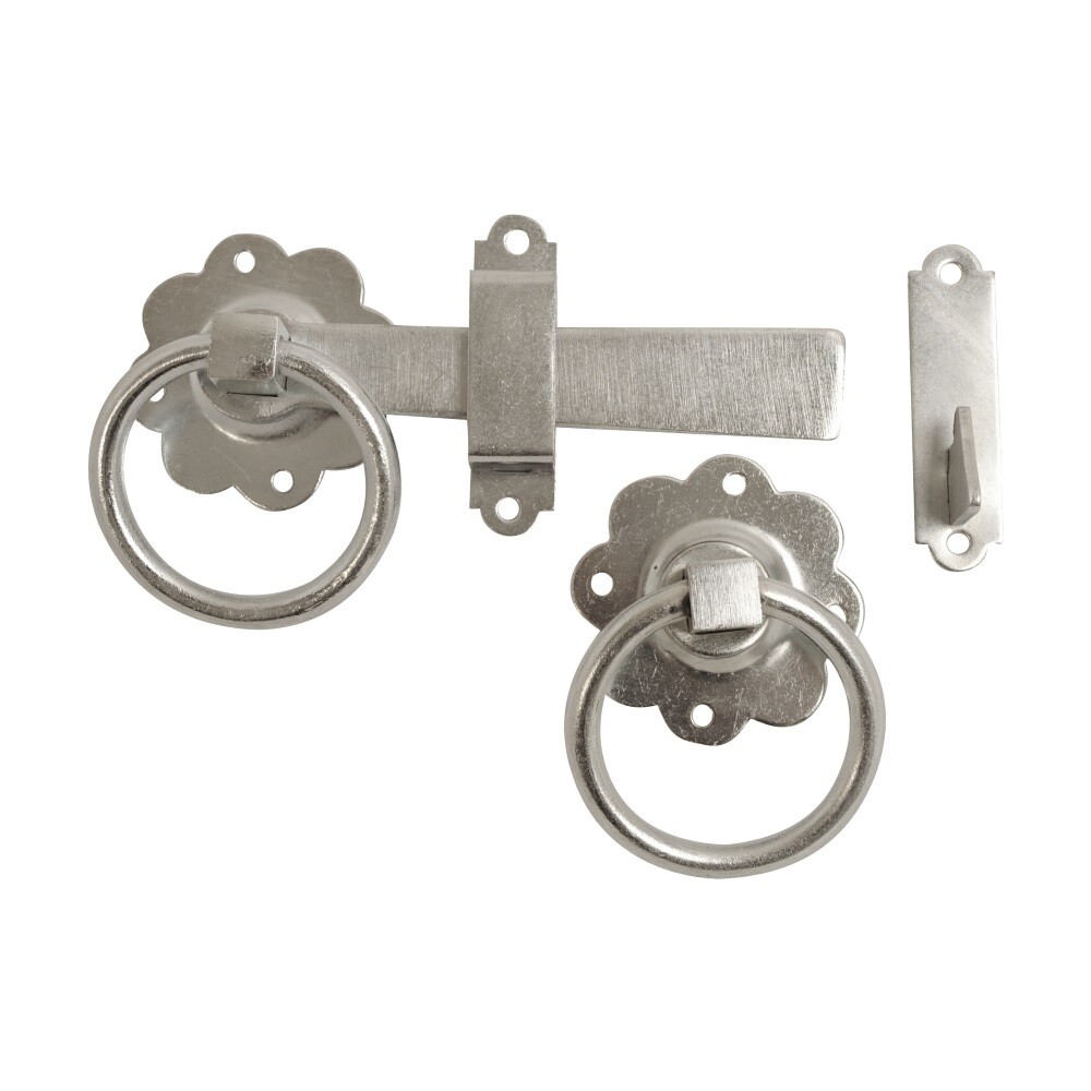 Ring Gate Latch Twisted Plain Handle Catch Garden Gate Shed Zinc Plated ...