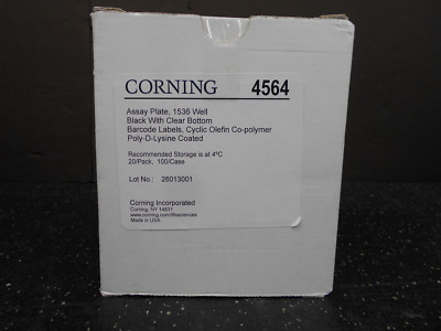 CORNING 4564 ASSAY PLATE 1536 WELL BARCODE LABELS 20/PK | eBay