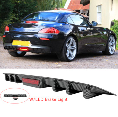 Carbon Fiber Rear Bumper Diffuser w/LED Tail Brake Light For Z4 E89 ...