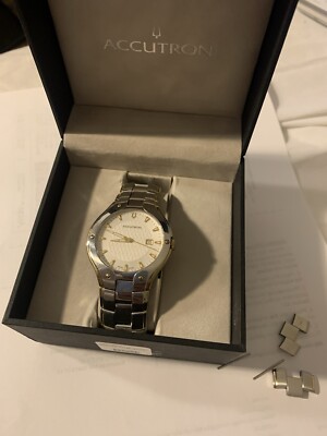 Bulova Accutron Watch: A5 Stainless Steel/gold New Battery Sapphire ...