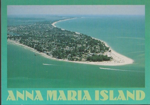 Vintage Florida Chrome Postcard Anna Maria Island Aerial View | eBay