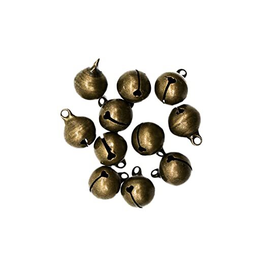 50Pcs 14mm Small Bronze Jingle Bell 5/9inches Mini Vintage Craft Bell ...