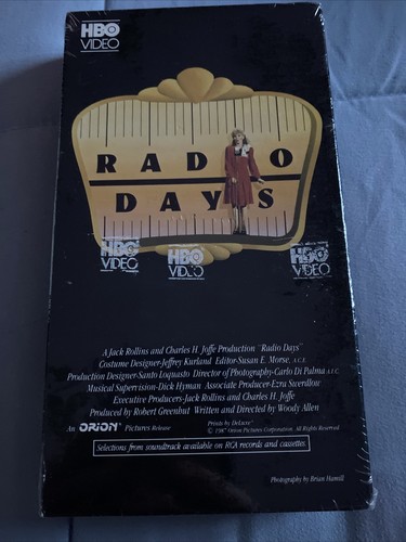 Radio Days VHS HBO Video New And Sealed! Water Marks!!! 26359001437| eBay