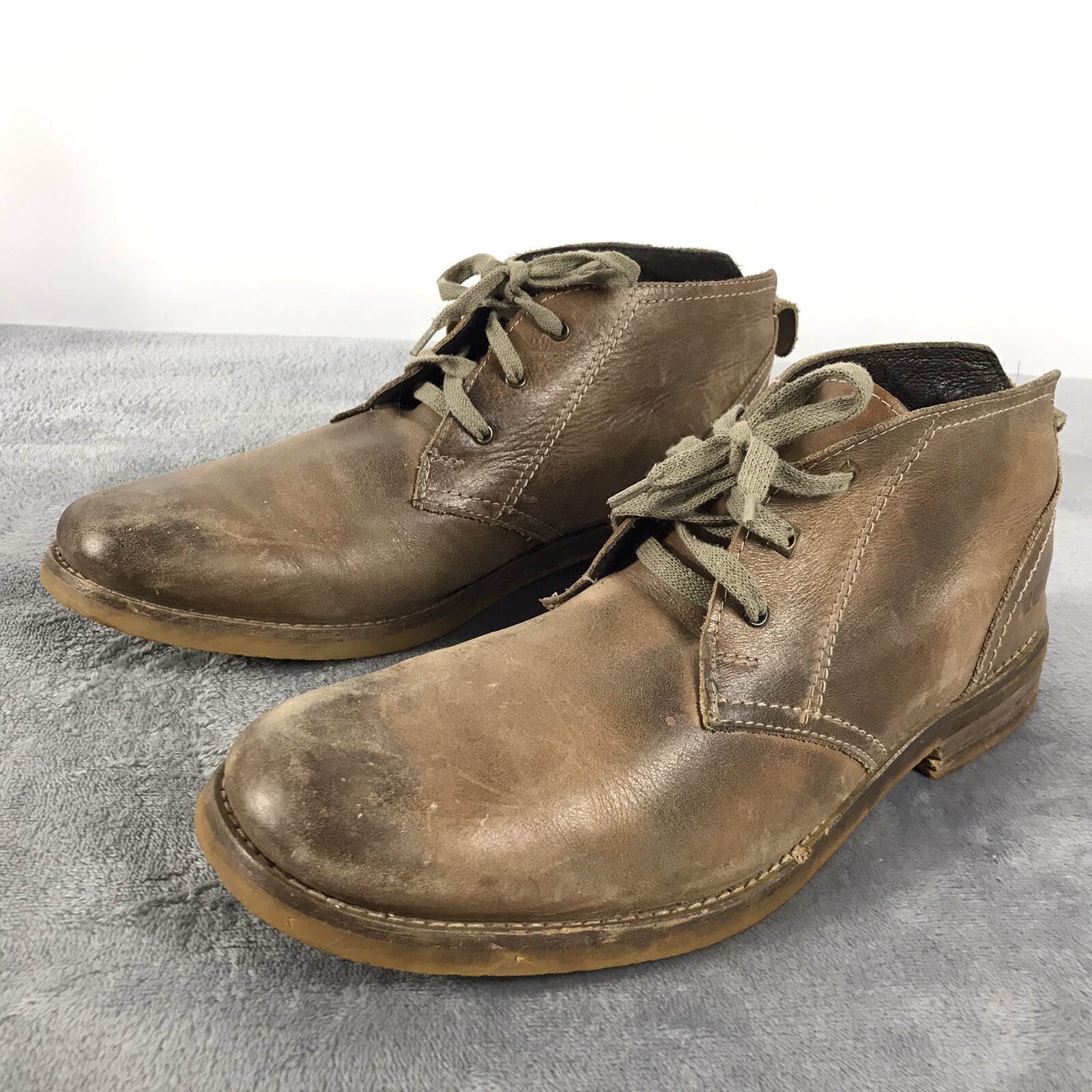 Bed Stu Men's Tan Draco Toast Zone Chukka Lace Up Leather Boots Shoes ...