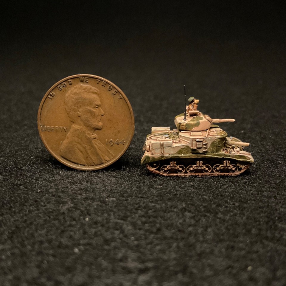 2x KITBASHED GHQ 6mm 1/285 Micro Armour British M3 GRANT TANKS • 06HP ...
