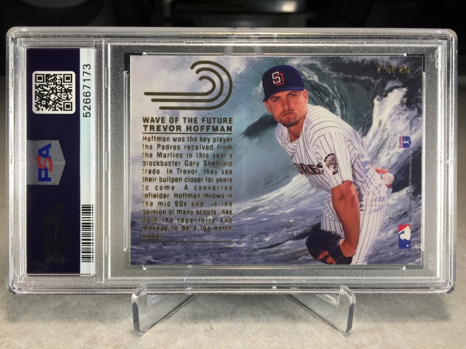 1993 Flair Wave Of The Future Trevor Hoffman #7 - PSA 8 - San Diego ...