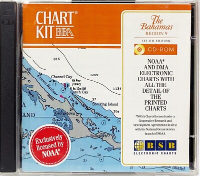 Chart Kit BBA NOAA CD-ROM Region 9 The Bahamas & Bermuda Digital Map ...