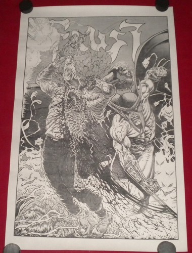 Tim Vigil art print "FAUST" 11x17 Comic art PLUS 2 more artist? Lot of ...