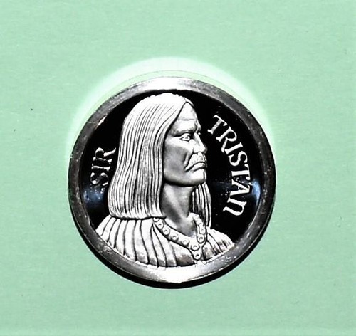 1988 FRANKLIN MINT COLLECTOR'S BACKGAMMON "SIR TRISTAN" SILVER COIN ...