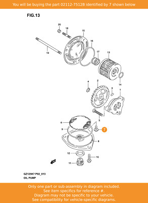 SUZUKI Screw, 02112-7512B OEM | eBay UK