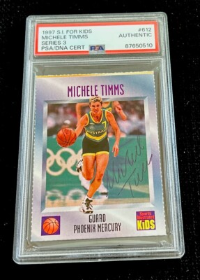 Michele Timms Rookie AUTO RARE PSA DNA 1997 WNBA Sports Illustrated for ...