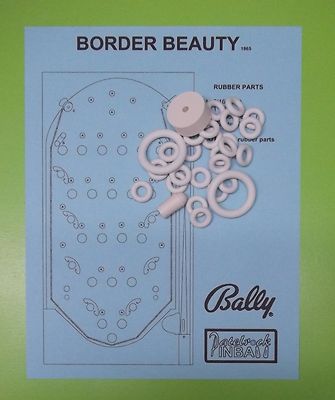 1965 Bally Border Beauty Pinball / Bingo Machine Rubber Ring Kit | eBay