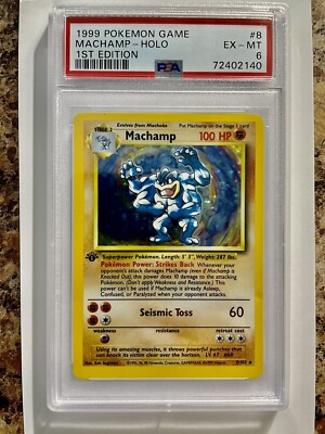 Pokémon TCG Machamp Base Set 8/102 Holo 1st Edition Holo Rare PSA 6 | eBay