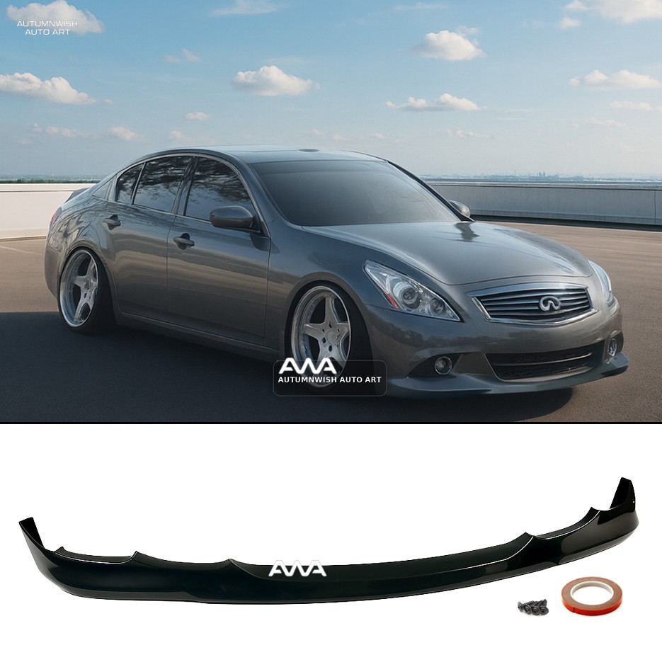 Fits 10-13 G37 Sedan 4DR OE Style PU Front Bumper Lip Body Kit Spoiler ...