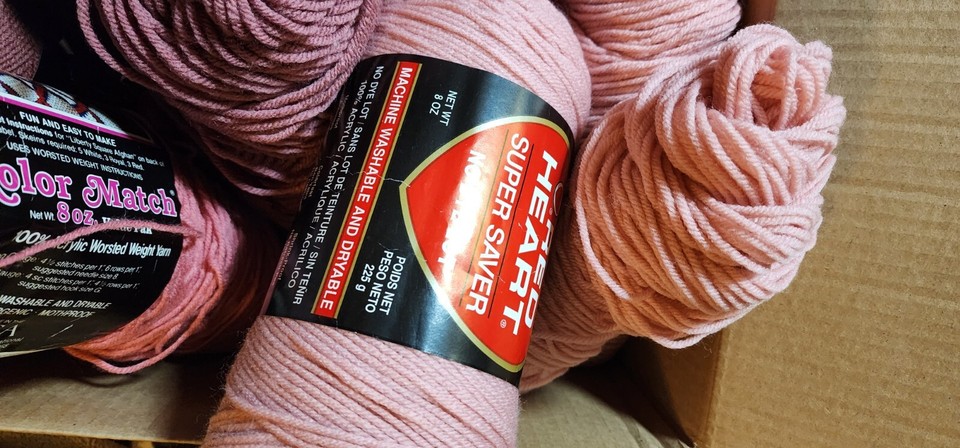 Lot of more than 10 skeins Red Heart Yarn 4 Ply Worsted Weight Various ...