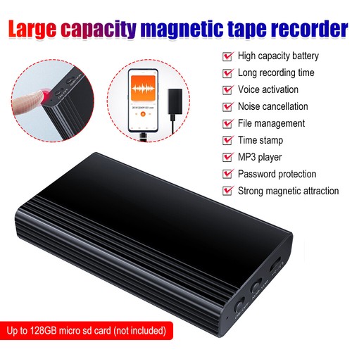 500 H Magnetic Mini Voice Activated Recorder Digital Audio MP3 Player ...