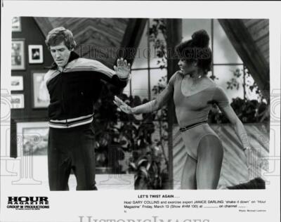 Press Photo Host Gary Collins, Exercise Expert Janice Darling on "Hour ...