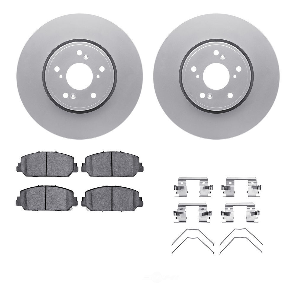 Disc Brake Kit-Geospec Rotors with 5000 Advanced Brake Pads includes ...