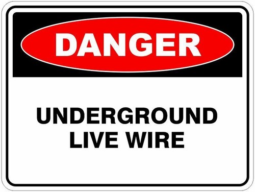 UNDERGROUND LIVE WIRE - SELF ADHESIVE STICKER / DECAL / SIGN | HEALTH ...