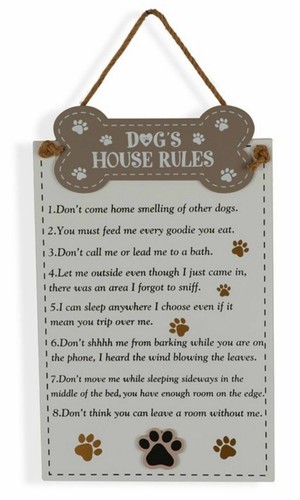Rustic Shabby Chic Dog House Rules Pet Funny Sign Plaque | eBay