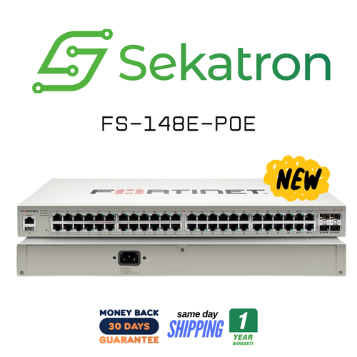 ♻️NEW Fortinet FS-148E-POE 48-Port Gigabit PoE+ Managed Switch –⚡Fast ...