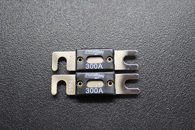 2 PACK 300 AMP ANL FUSE FUSES NICKEL PLATED INLINE WAFER CAR AUDIO ...