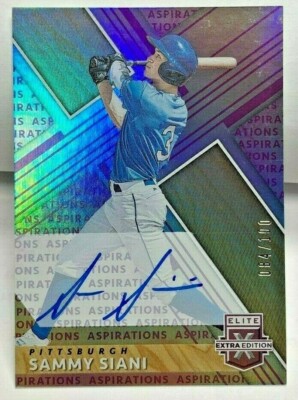 Sammy Siani 2019 Panini Elite Extra Edition PURPLE Aspiration Autograph ...
