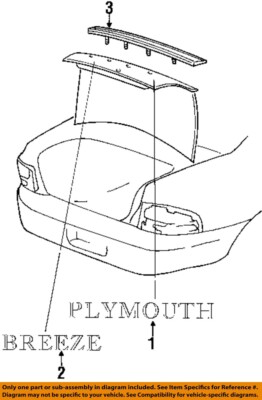 CHRYSLER OEM 1997 Breeze Trunk Lid Exterior Trim-Nameplate QQ02SCE | eBay