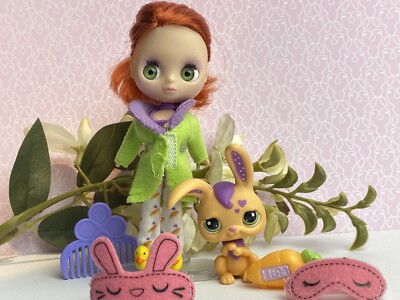 Littlest Pet Shop LPS Authentic 2169 B28 Prettiest Pajamas Purple Bunny ...