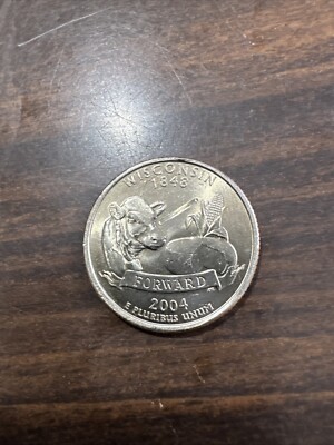 2004 P-Wisconsin Quarter - High Leaf Error (Circulated) | eBay