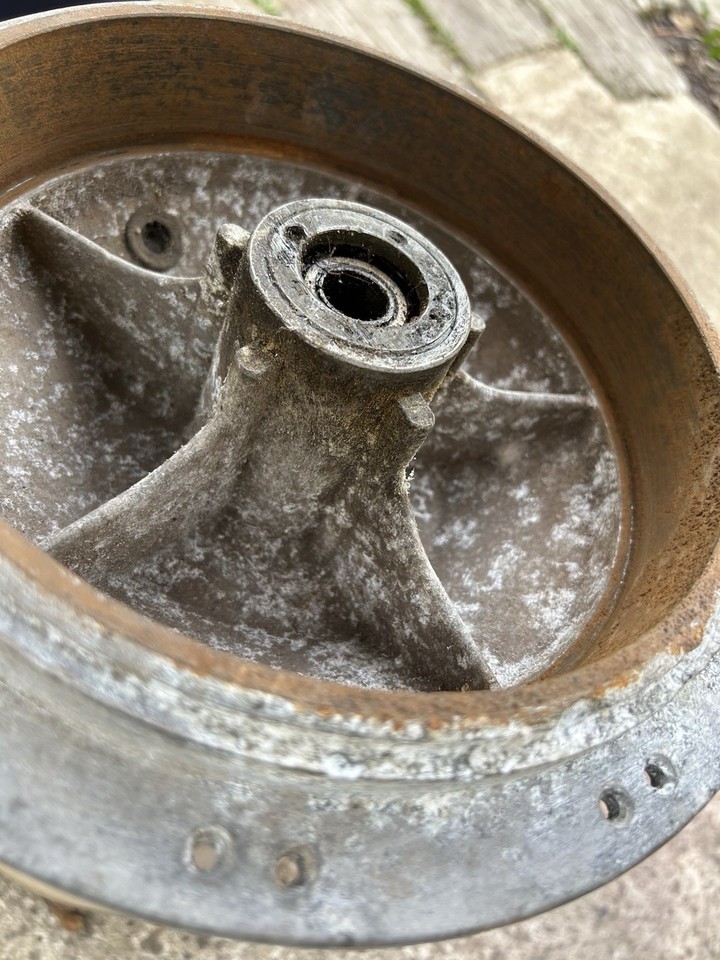 TriumphBSA Conical Hub Spoke Holes GoodBrake Surface is Rusty but ...