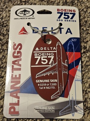 Planetags Motoart DELTA Boeing Dark Red Skin Tag | eBay