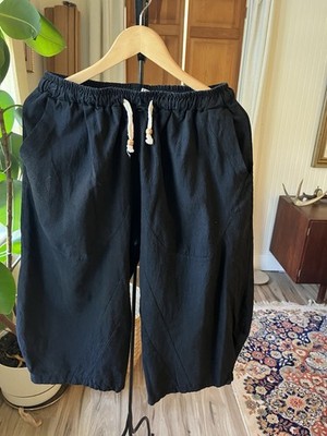 Japanese Tan Mo XL Cotton Balloon Bonton Black Drawstring Pants | eBay