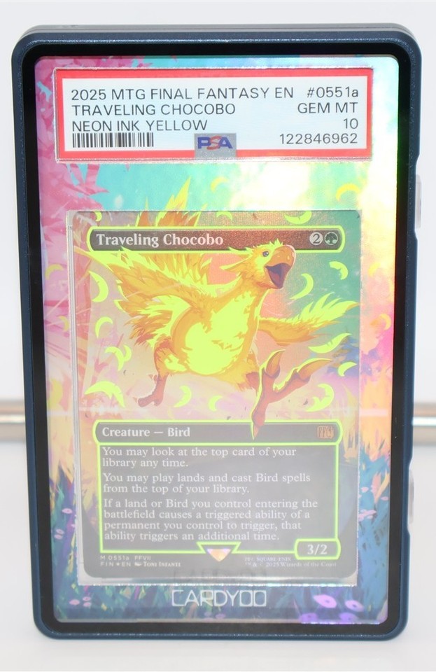 2025 MTG FINAL FANTASY NEON CHOCOBO - YELLOW - TRAVELING CHOCOBO PSA ...