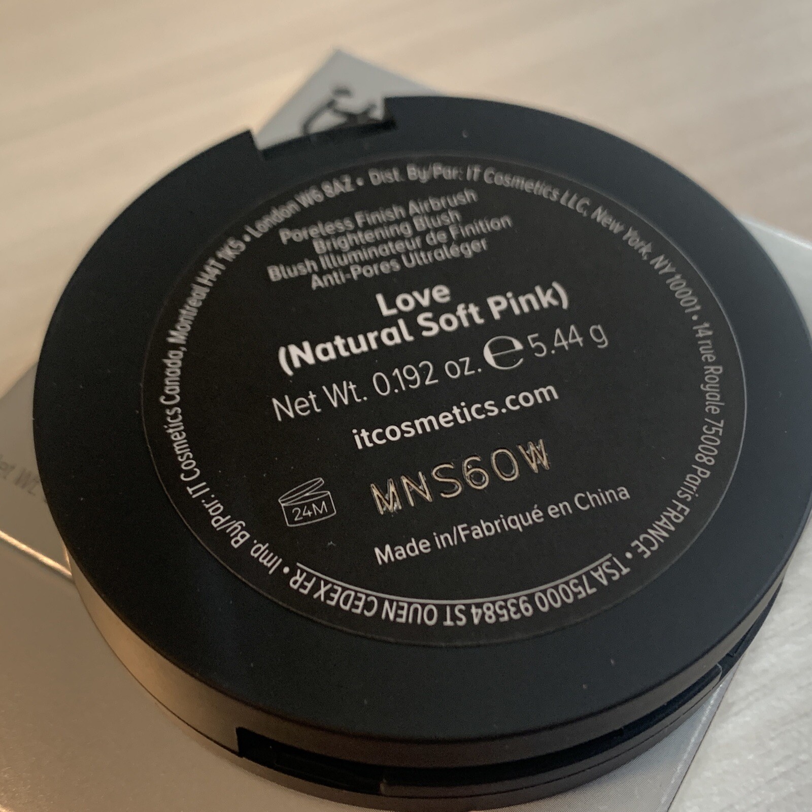 IT COSMETICS Bye Bye Pores Blush LOVE Natural Soft Pink Full Size NIB 5 ...