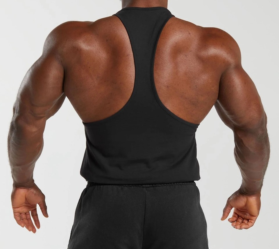 GYMSHARK Fitness 'Apollo Logo Stringer' Stretch Workout / Train Tank ...