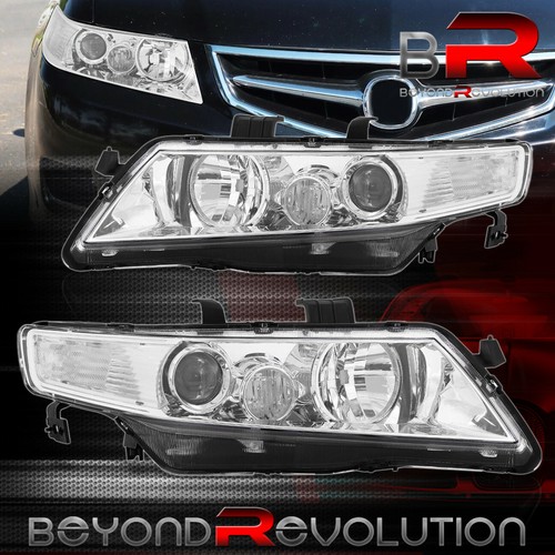 For 2004-2008 Acura TSX CL7 CL9 Chrome Clear Factory Style Projector ...