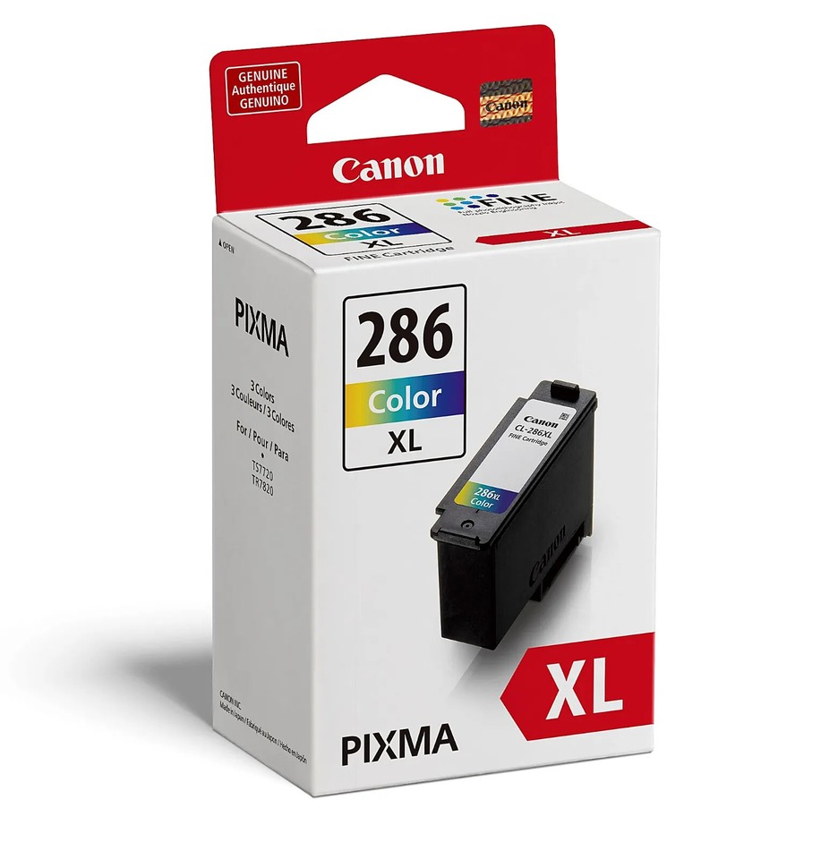 Genuine Canon PG-285 XL Black or CL-286 XL High Yield Color Ink ...