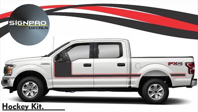 New Side Body Hockey Two Tone Graphics Decals Stripes Fits Ford F150 ...