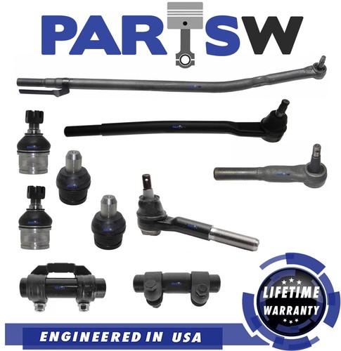 10 Pc Tie Rod Ends Upper Lower Ball Joints for Ford F-250 F-350 Super ...