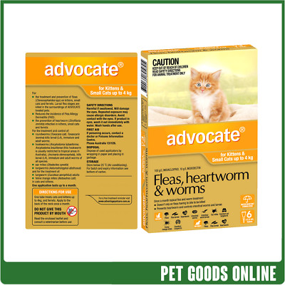 Advocate Cat Upto 4Kg Small Orange 6 Pack | eBay Australia
