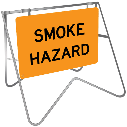 Smoke Hazard Sign - Aluminum Metal Swing Stand Sign (SSS107) | eBay ...