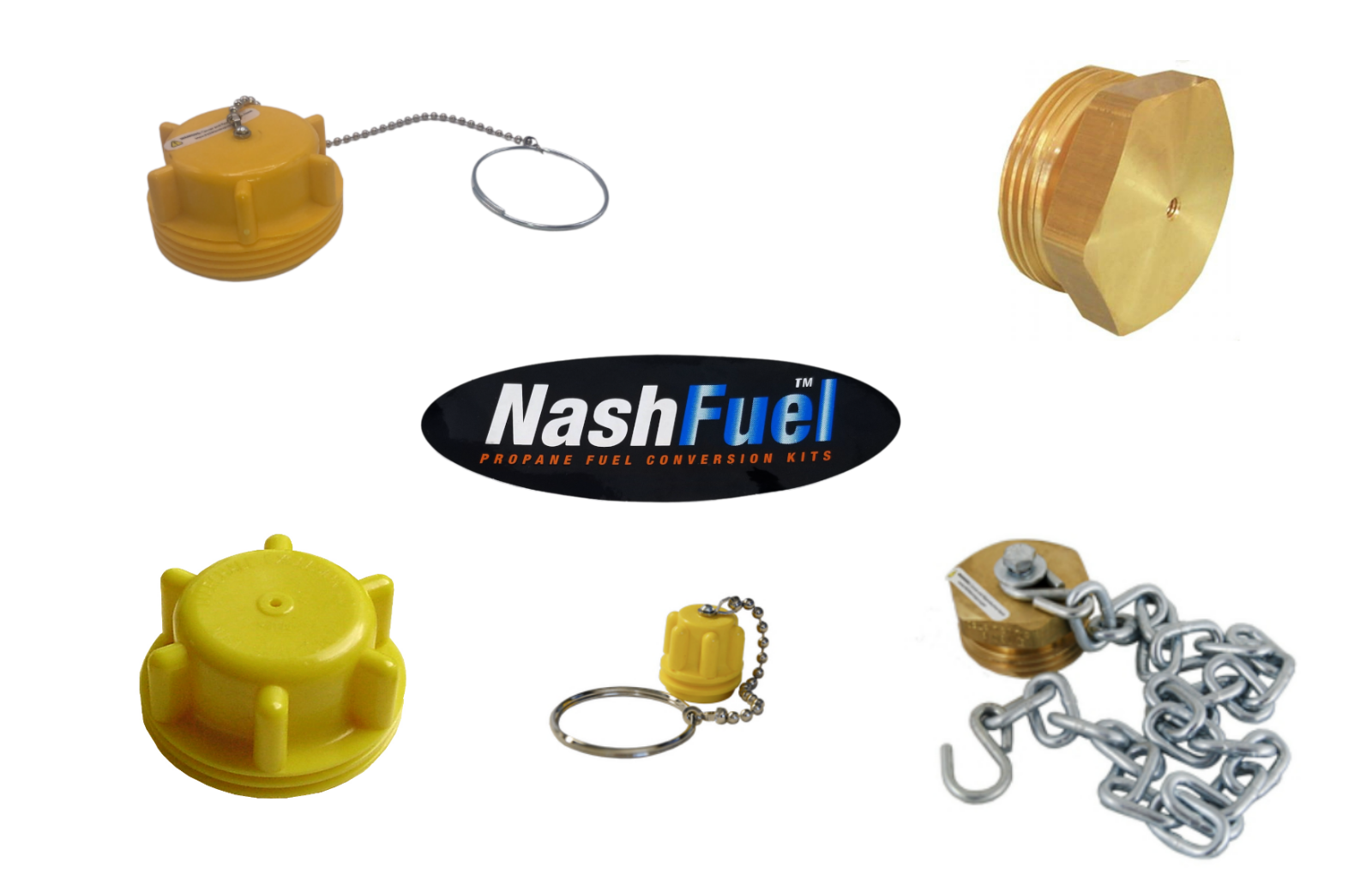 Male Acme Brass Plastic Cap Plug 1-1/4" 1-3/4" 2-1/4" 3-1/4" Propane ...