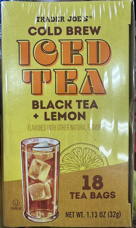 (3-Boxes) Trader Joe’s Cold Brew Iced Tea Black Tea + Lemon 18 Bags ...